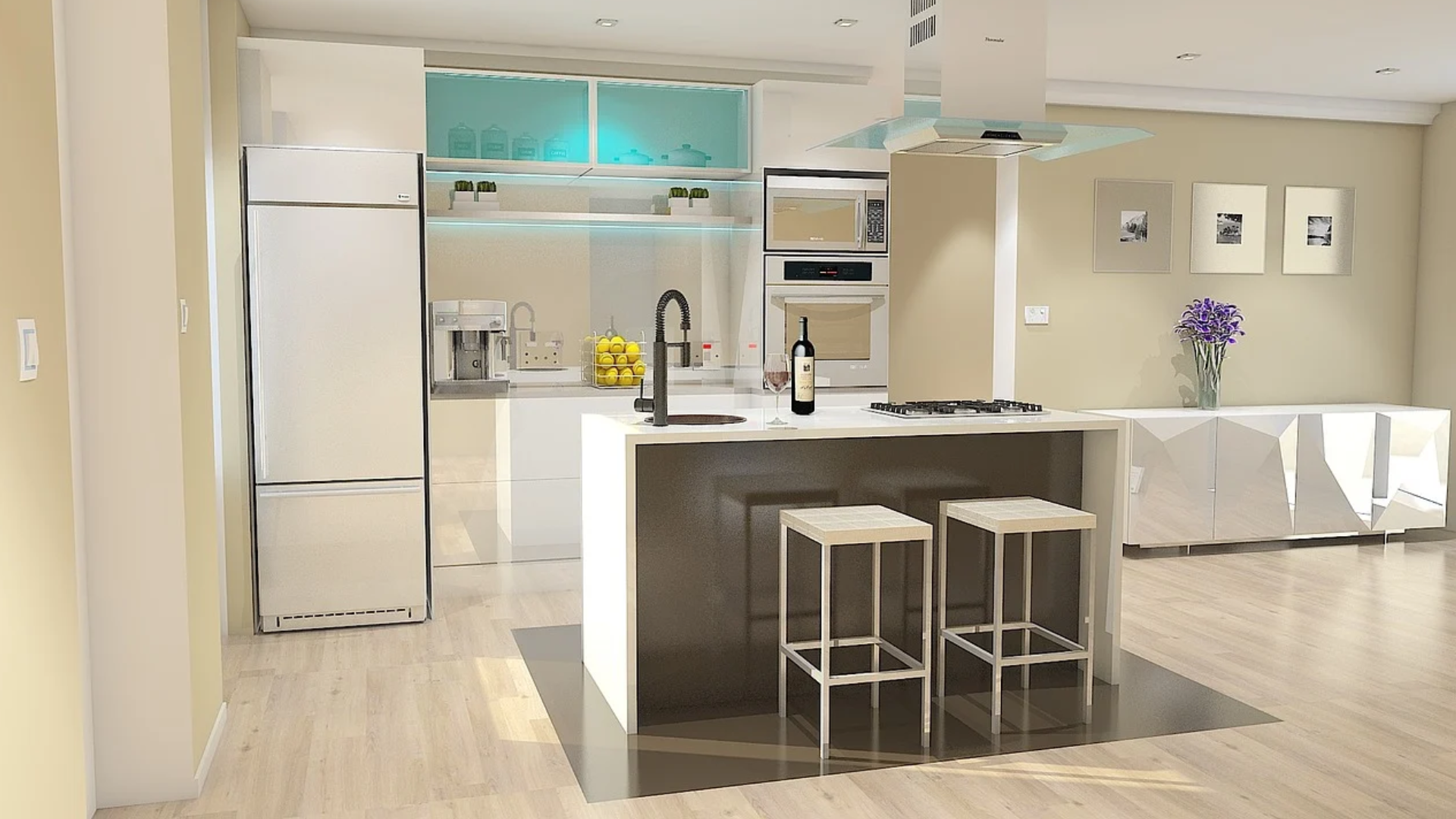 Glass Almirah Design for Kitchen | Luxury Design by LIMRS